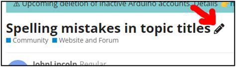 Spelling Mistakes In Topic Titles Website And Forum Arduino Forum