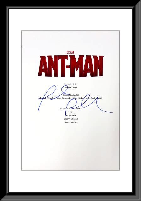 ant man signed movie script cover photo 11x14 inches contemporary