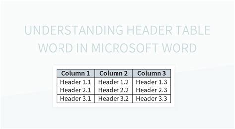 Understanding Header Table Word In Microsoft Word Excel Template And