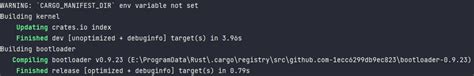 bootloader 0 11 0 build error · issue 298 · rust osdev bootloader · github