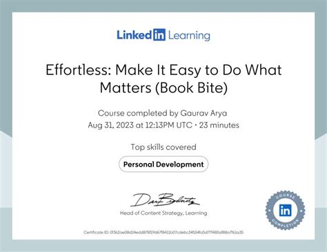 Gaurav Arya On Linkedin Certificate Of Completion