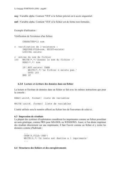 le langage fortran jjh