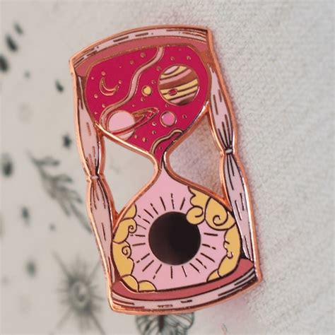 Celestial Hourglass Pastel Enamel Pin Time Space Galaxy Etsy
