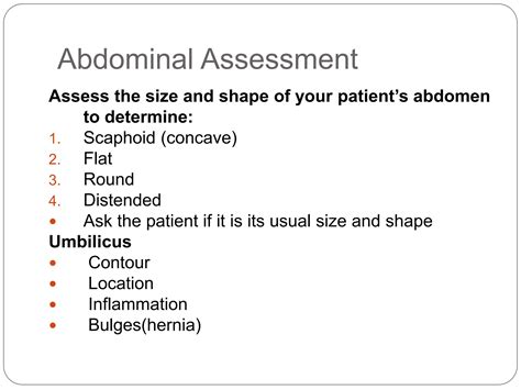 Abdominal Assessment Unit For Nursesppt