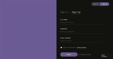 React Login Form Codesandbox