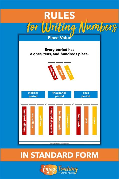 Writing Rules For Numbers In Standard Form And Words