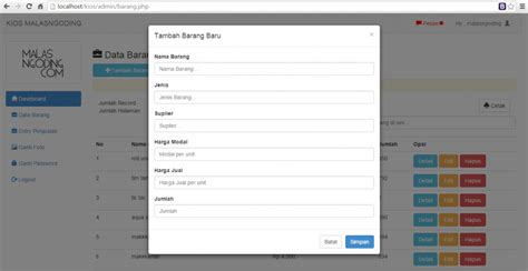 Aplikasi Penjualan Dengan PHP Dan MySQL Gratis Malas Ngoding