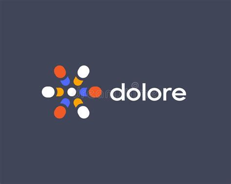 abstract logo from dots or circles molecule logotype creative science