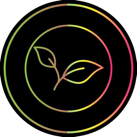 Leaves Line Gradient Due Color Icon 39265697 Vector Art At Vecteezy