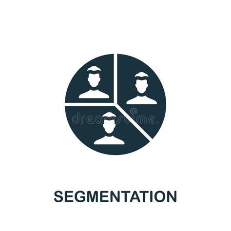 Segmentation Icon Monochrome Simple Customer Relationship Icon For