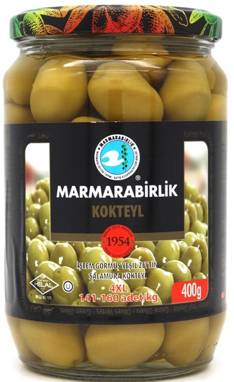 Оливки Marmarabirlik Kokteyl зеленые 4XL, 400 г купить по низкой цене ...
