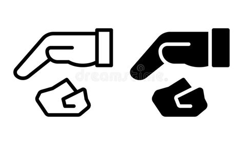 Littering Icon With Outline And Glyph Style Stock Vector Illustration Of Outline Pictogram