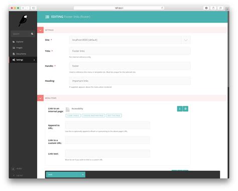 managing flat menus via the cms — wagtailmenus 4 0 3 documentation