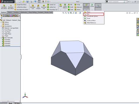 How To Create An Axis In Solidworks Grabcad Tutorials