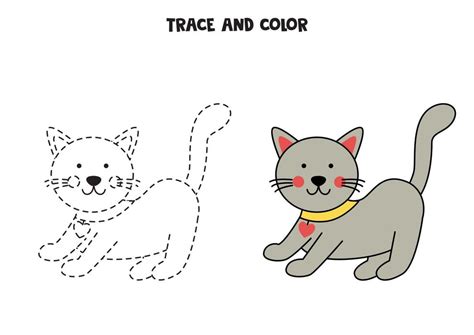Cat Tracing Vector Art Icons And Graphics For Free Download