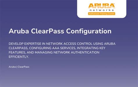 Aruba Clearpass Configuration Datacipher Education Services