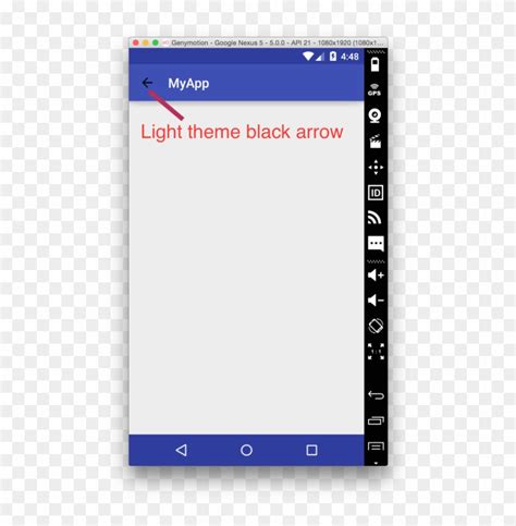 How To Customize The Back Button On Action Bar Via Android Homeasupindicator Hd Png Download