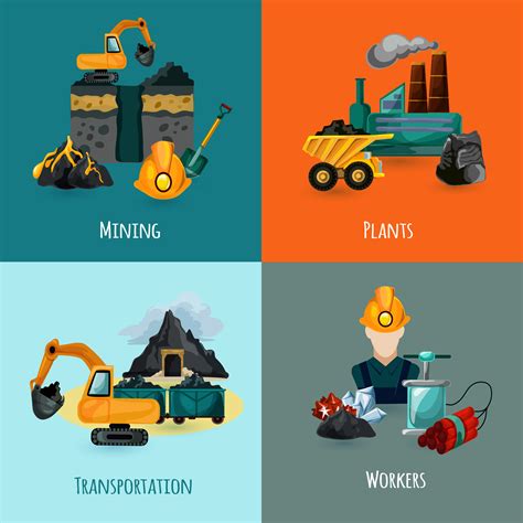 Mining Icons Set 462372 Vector Art At Vecteezy