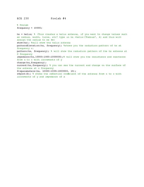 ECE Lab Prelab Pre Laboratory Assignment For Fourth Laboratory Session ECE Prelab