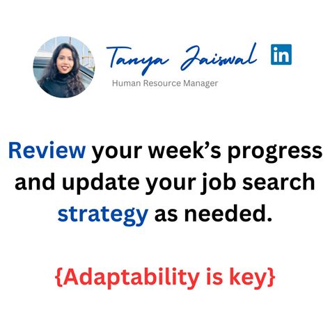 Tanya Jaiswal On Linkedin Jobsearch Strategyreview Adaptability