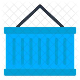 Container Lifting Icon Download In Flat Style