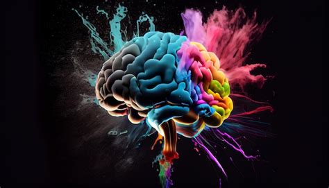 Premium Photo Concept Art Of A Human Brain Exploding With Knowledge And Creativity Generative Ai