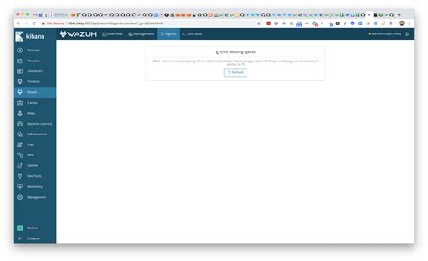 Unable To Load Visualizations And Agent Tab · Issue 2076 · Wazuhwazuh Dashboard Plugins · Github