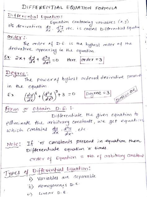 Differential Equation Pdf Pdf Equations Mathematical Objects