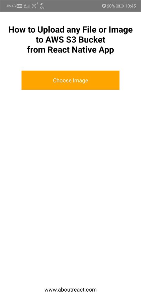 如何从react Native应用程序将文件或图像上传到aws S3存储桶 Infoxiao