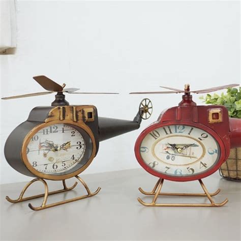 빈티지 헬리콥터 탁상시계2color 감도 깊은 취향 셀렉트샵 29cm