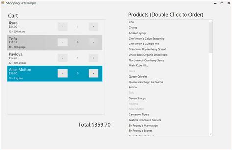 Shopping Cart Item For Radlistview Telerik Ui For Winforms