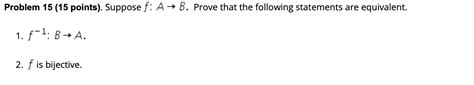 Solved Problem Points Suppose F A B Prove That Chegg