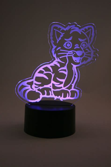 Nachtlampje Poesje Houtenletter Com