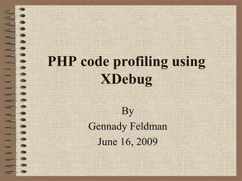 Php Code Profilingusingxdebug Pdf