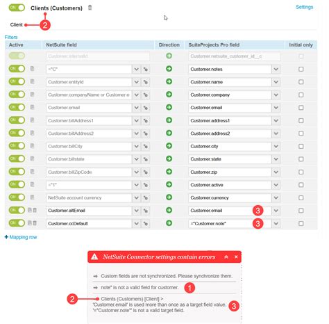 Netsuite Applications Suite Validating Your Field Mapping Definitions