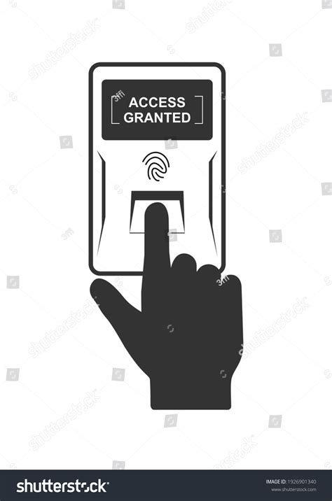 Biometric Fingerprint Security Icon Access Control Stock Vector Royalty Free 1926901340