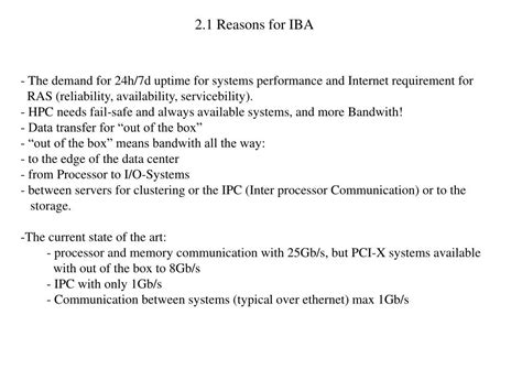 Ppt An Introduction Of The Infiniband Architecture Iba Powerpoint Presentation Id559659