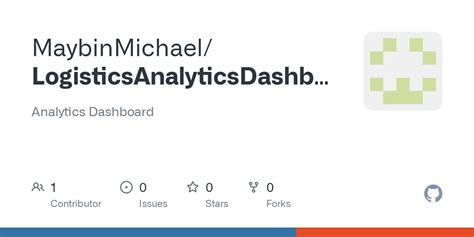 Github Maybinmichael Logisticsanalyticsdashboard Analytics Dashboard