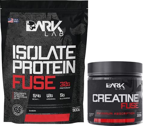Whey Isolate Protein Fuse 900g + Creatina Fuse 300g Dark Lab | BCAAs ...