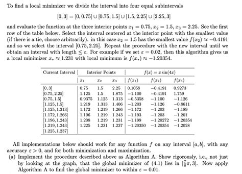 We Will Look At Methods For Local Minimizing A Chegg