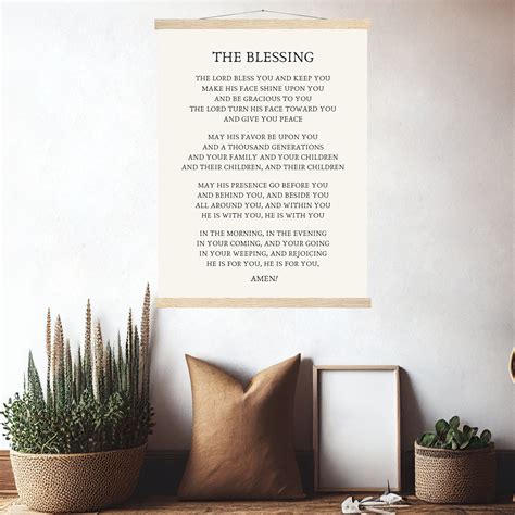 Aaronic Blessing Prayer Poster Numbers 624 26 Scripture Sign Etsy