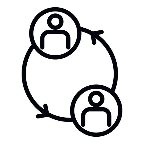Administrator Interaction Icon Outline Style 15551612 Vector Art At