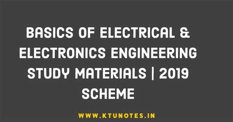 KTU Basics Of Electrical Electronics Engineering Notes