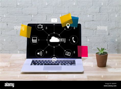 Cloud Computing Diagram Network Data Storage Technology Service Stock