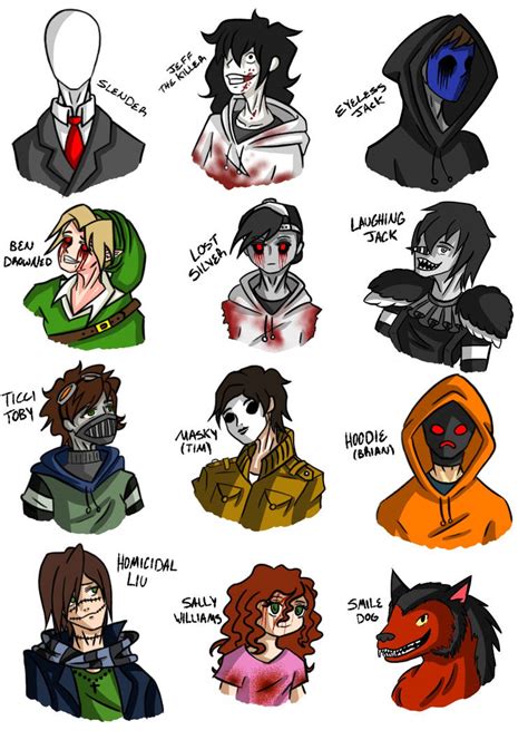 Creepypasta Profiles By Raverdragon On Deviantart