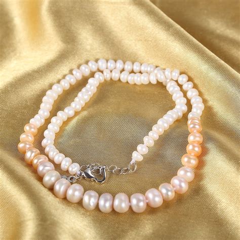 Freshwater Knotted Pearl Necklace With Pearls In Mixed Sizes And Color Yangtze Store
