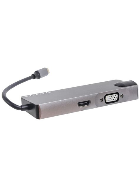 Адаптер переходник Хаб Palmexx 8 в 1 Usb C Type C To Hdmi Vga 2 Usb3 0 Usbc Cr Lan купить
