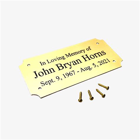 Custom Brass Plaques Etsy