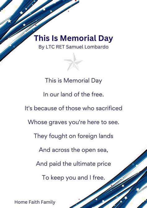 Memorial Day Readings At Brodie Parkhill Blog