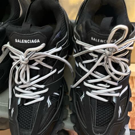 Balenciaga Track Runners Size 45 Us 11 Black And White Depop